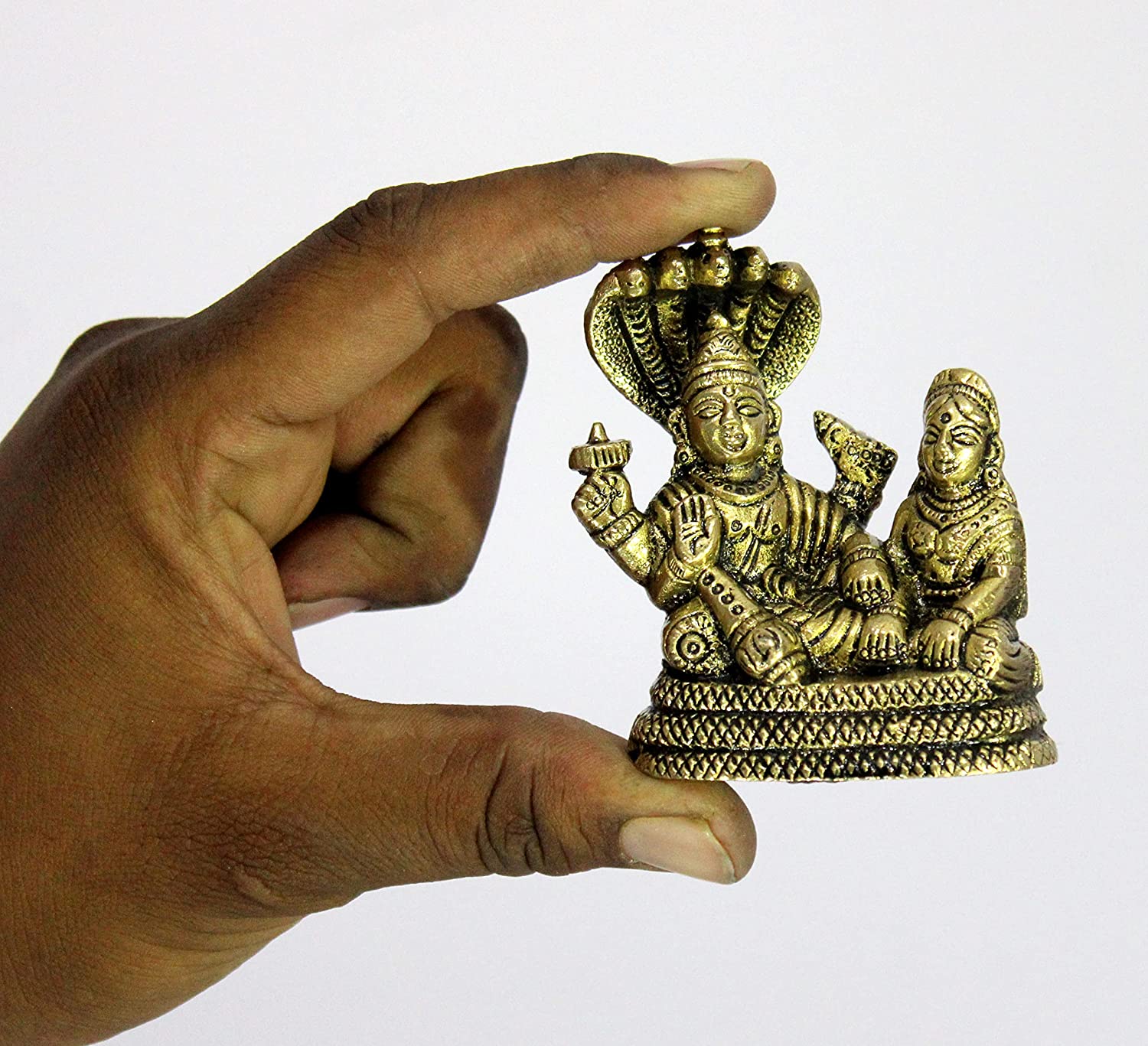 Esplanade Brass Lakshmi Narayan Lord Vishnu Laxmi In Ksheer Sagar